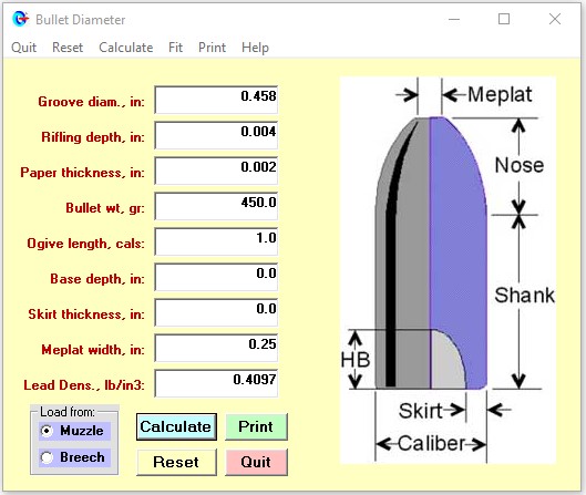 Corbin Paper-Patch Bullet Designer | Corbins